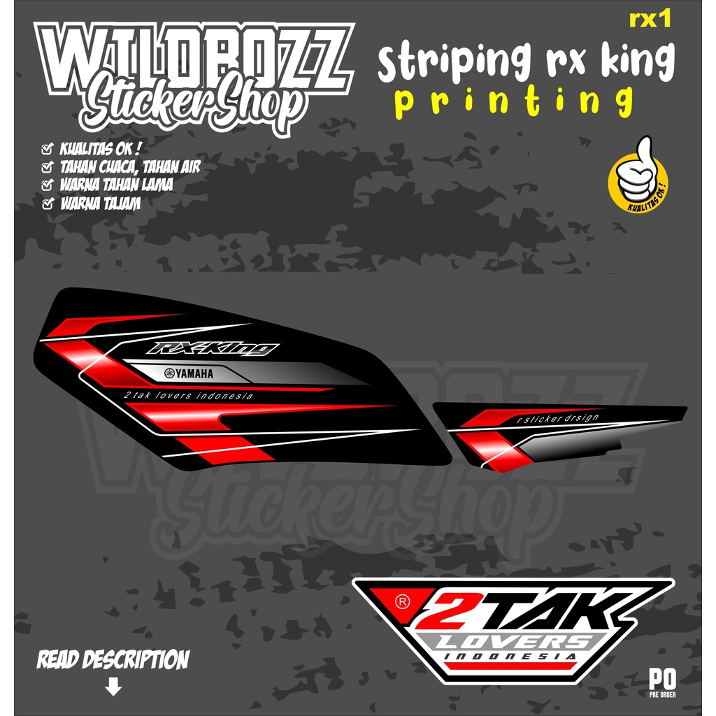 Jual Striping printing rx king (rx1) wildbozz sticker | Shopee Indonesia