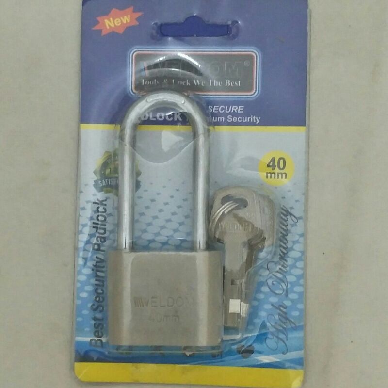 Jual Gembok nekel 40mm leher panjang Weldom, gembok pintu herbage rumah ...