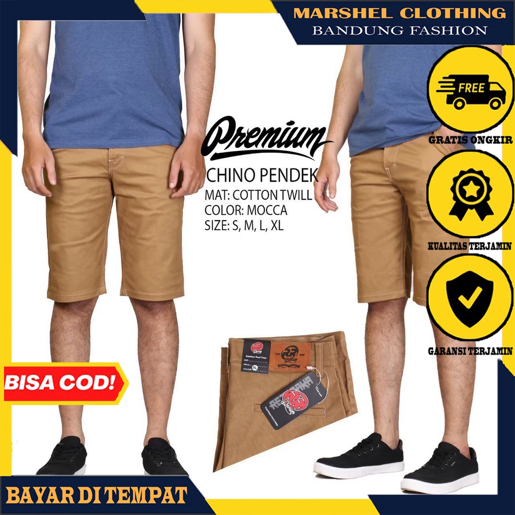 Jual MCL - Celana Cinos Mocca Pendek Pria Bahan Katun Melar Model Slim Fit Premium Original Asli ...