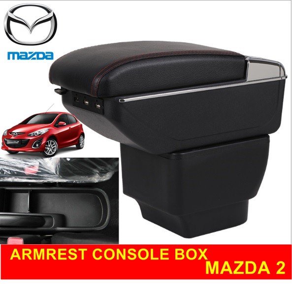 Jual Armrest Console Box Kotak Alas Lengan MAZDA 2 dual stack 7 Port ...