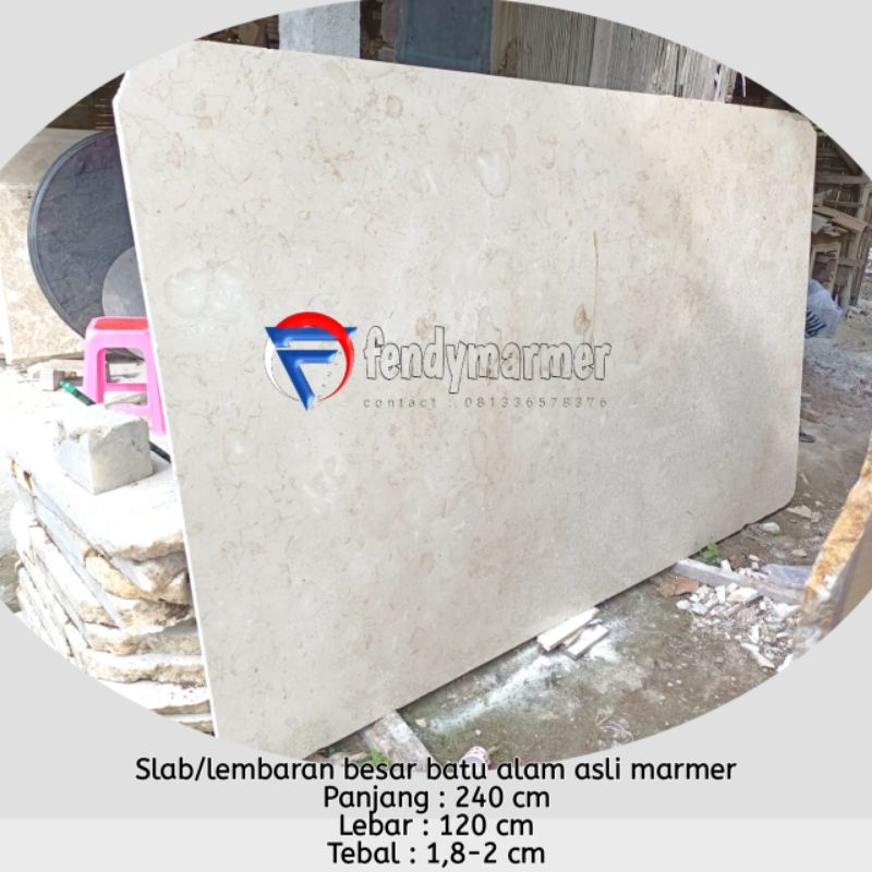 Jual Lembaran bahan slab besar asli batu alam marmer 240x120 | Shopee ...