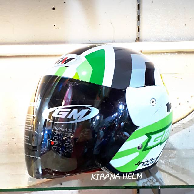 Jual Helm Gm Evolution Original - Motif Dyno Race Putih | Shopee Indonesia