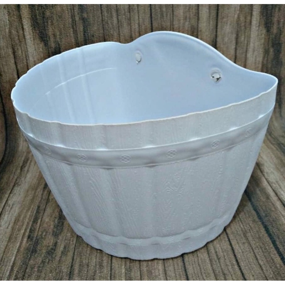 Jual POT BUNGA TEMPEL GENTONG POT TANAMAN POT PUTIH | Shopee Indonesia