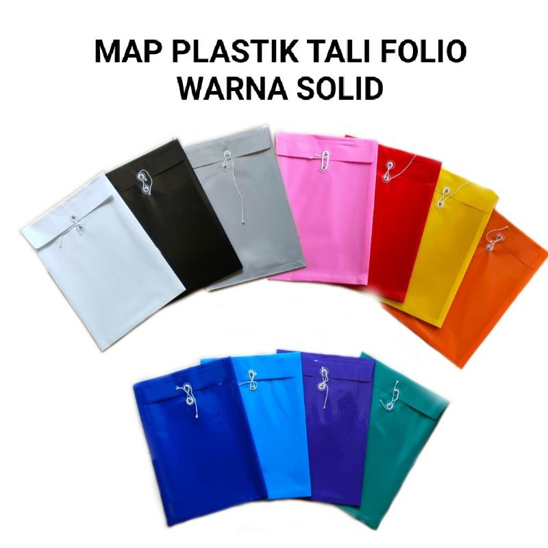 Jual Map Plastik Tali Folio Warna Warni R&R | Shopee Indonesia