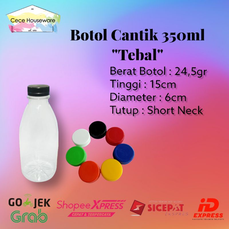 Jual GRAB/GOJEK ONLY ~ Botol Cantik 350ml (Gendul) /Botol Valencia ...