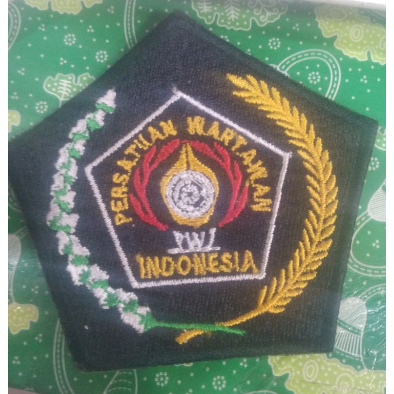 Jual bedge bet PWI persatuan wartawan Indonesia logo bordir PWI ...