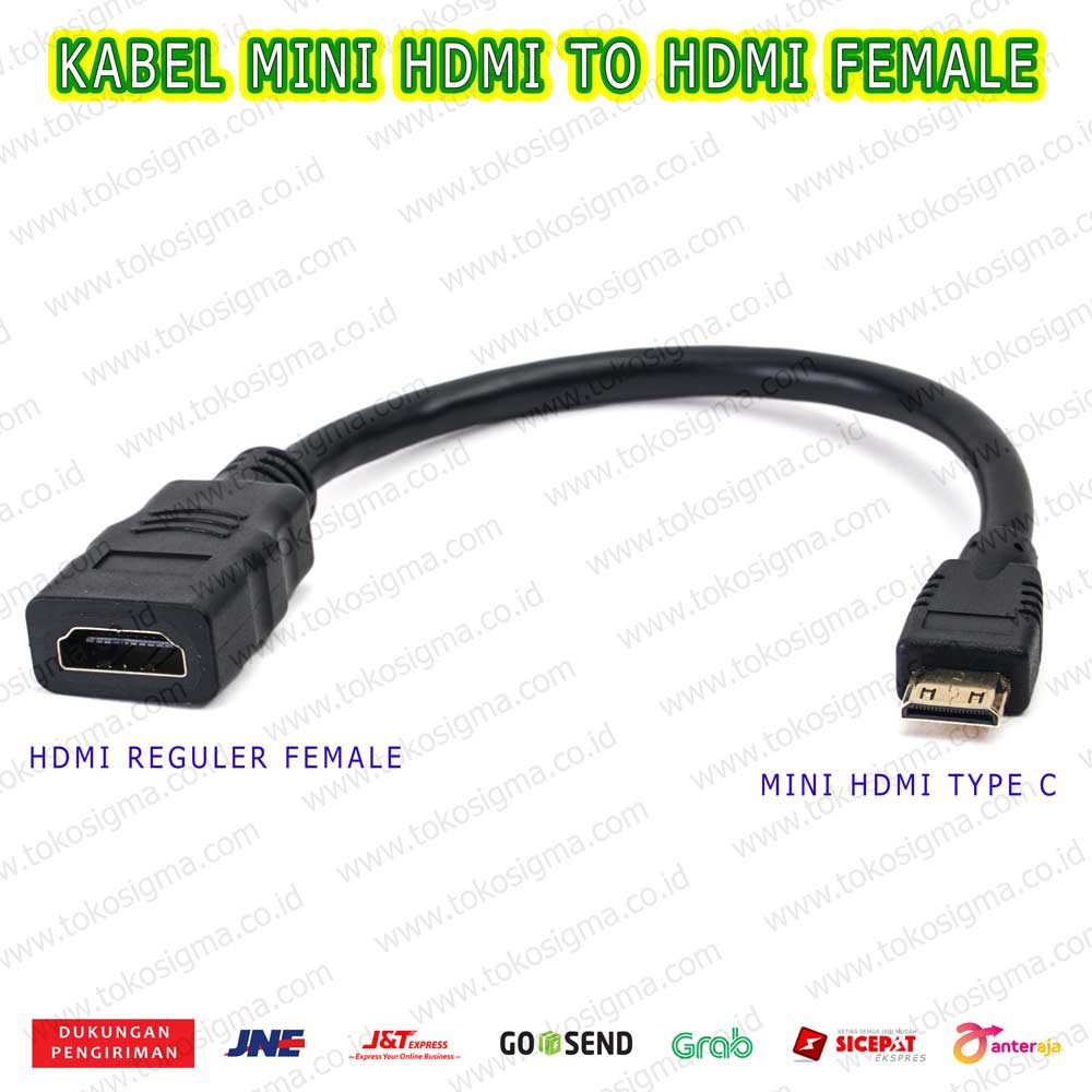 Jual Mini Hdmi To Hdmi 20 Cm - kabel mini hdmi m to hdmi f pendek ...