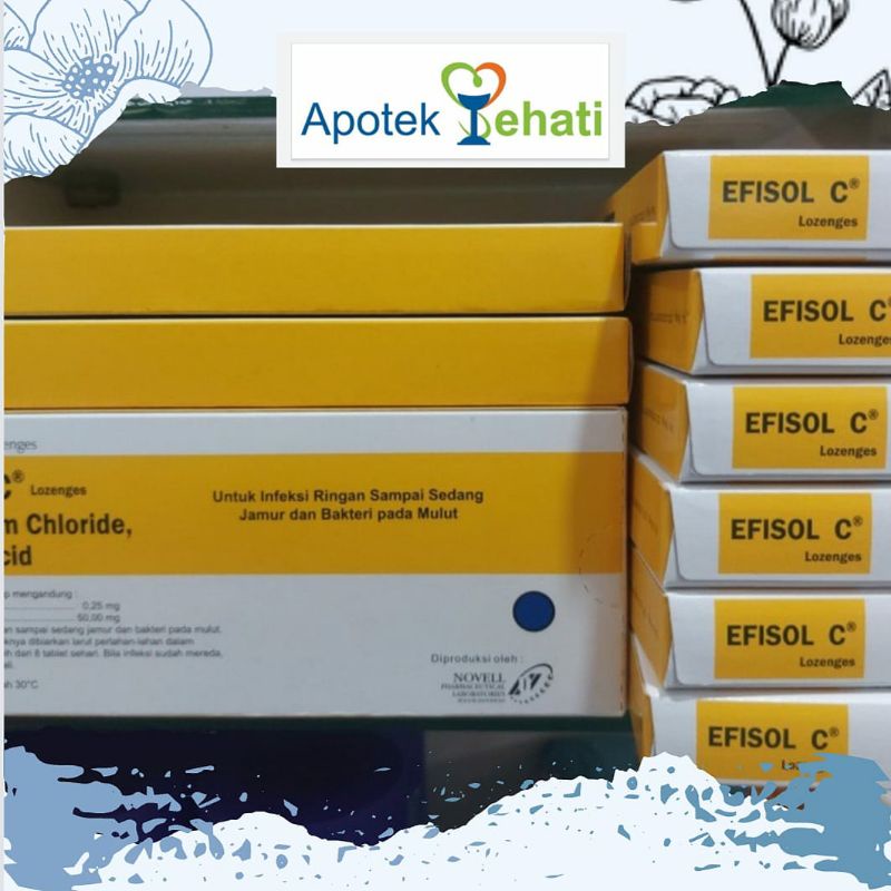 Jual Permen Efisol C / Efisol C Lozenges per Strip isi 10 Tablet Hisap ...