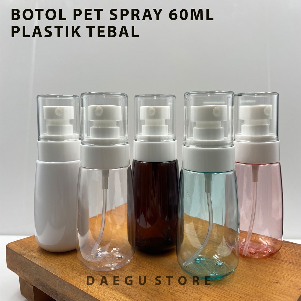 Jual Botol Pet 60ml Spray Embun halus Plastik Tebal Refill Isi Ulang ...