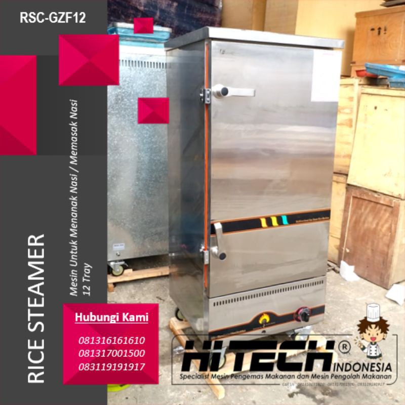 Jual Rice Steamer Gas 12 Loyang Fomac RSC-GZF12 Mesin Penanak Nasi 12 Tray RSC GZF12 Mesin ...