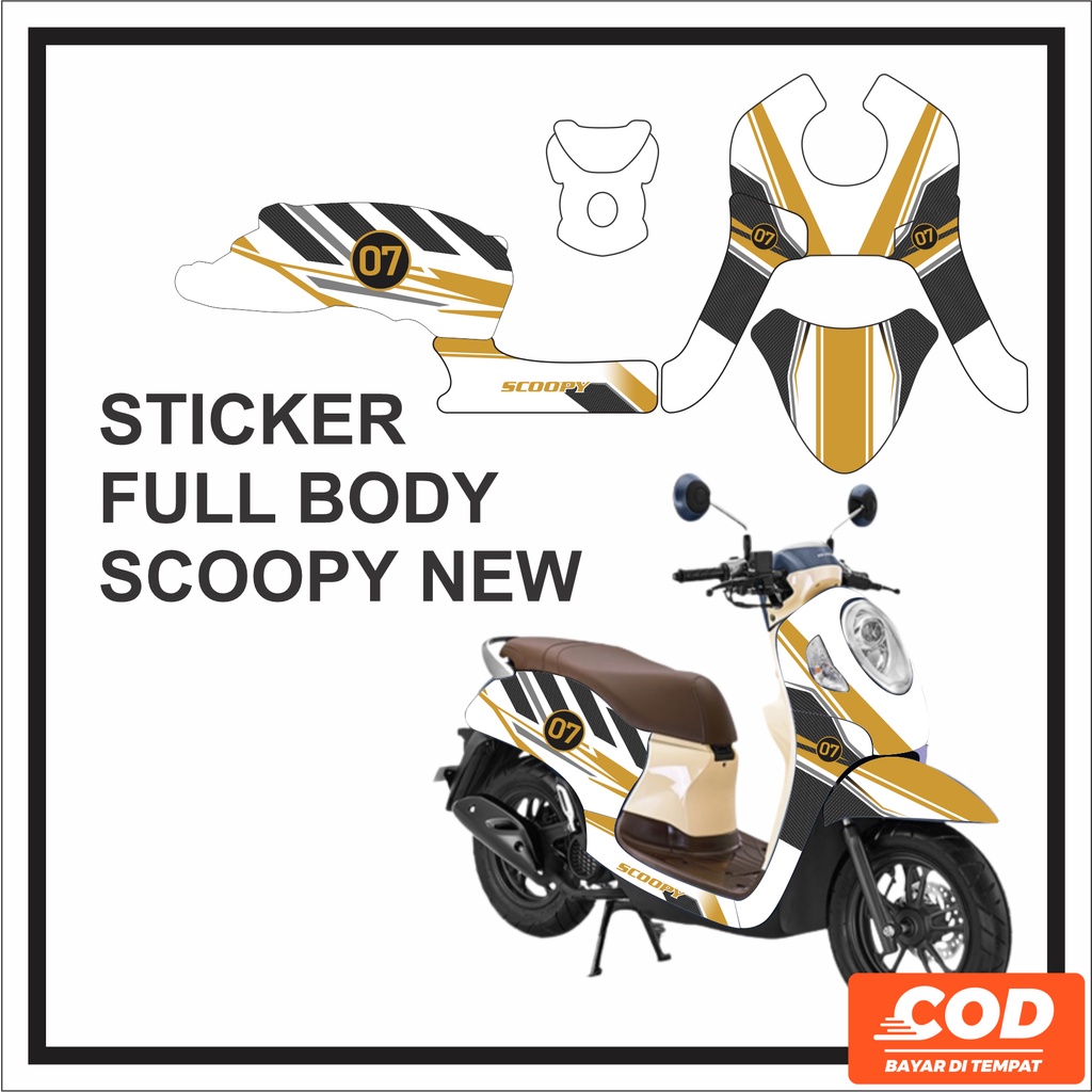 Jual Stiker motor SCOOPY 2021 2020 2022 Full Body Decal Scoopy Sticker ...