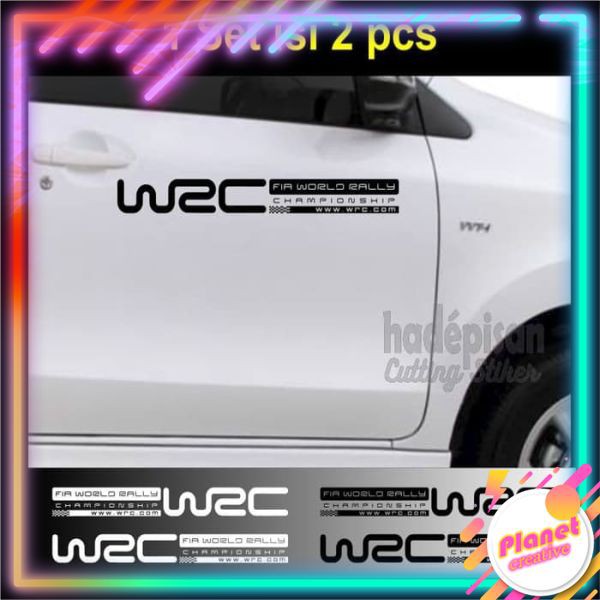 Jual Stiker Mobil Cutting Sticker Body Kaca Mobil Logo WRC | Shopee ...