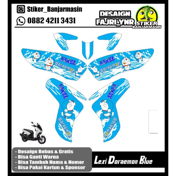 Jual DECAL / STRIPING / LES MOTOR LEXI ( MOTIF RACING , BALAP , KARTUN ...
