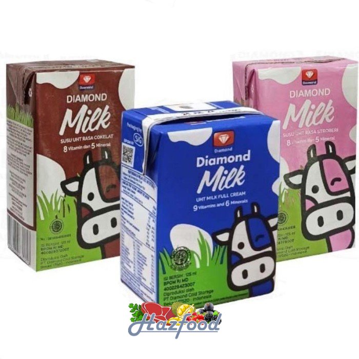 Jual Hazfood - Diamond Milk UHT / Susu UHT 125 ml x 40 pcs ( 1 Karton ) | Shopee Indonesia