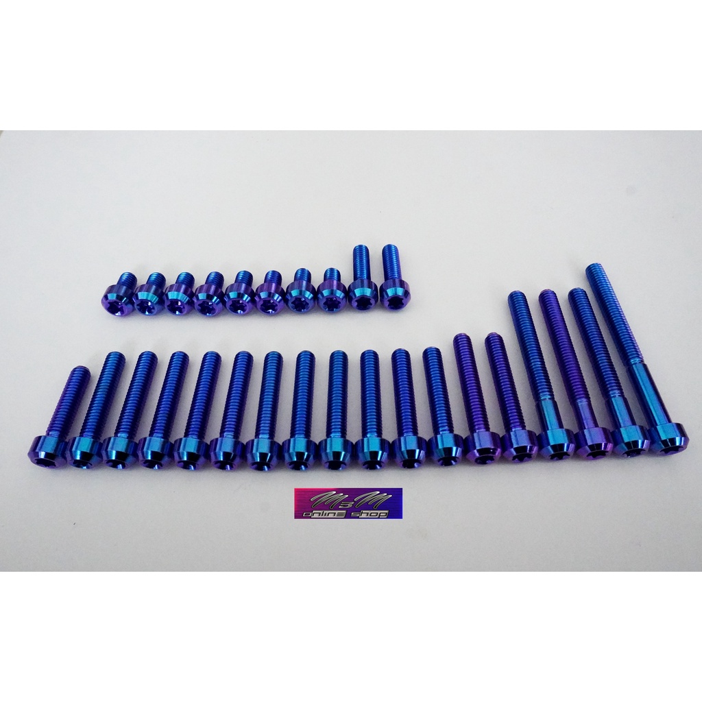 Jual Baut Bak Mesin Titanium Ninja R/RR Blue | Shopee Indonesia