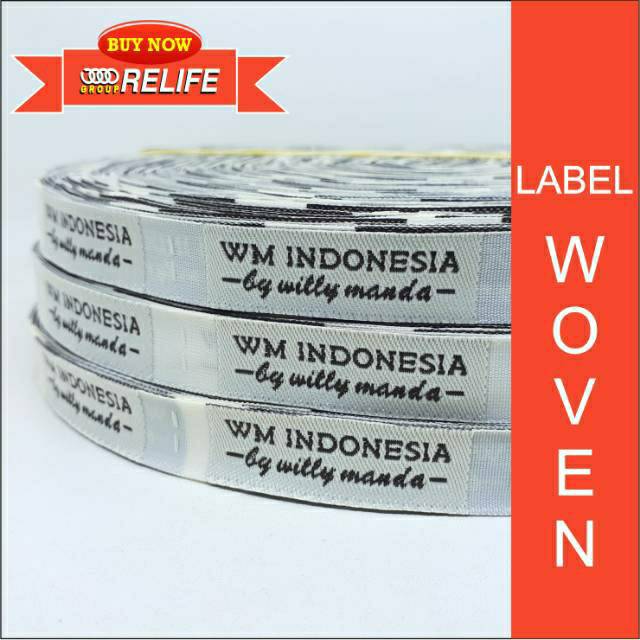Jual Label Woven Damask / Label Tenun Rajut 1.5 cm - Label Baju Hijab ...