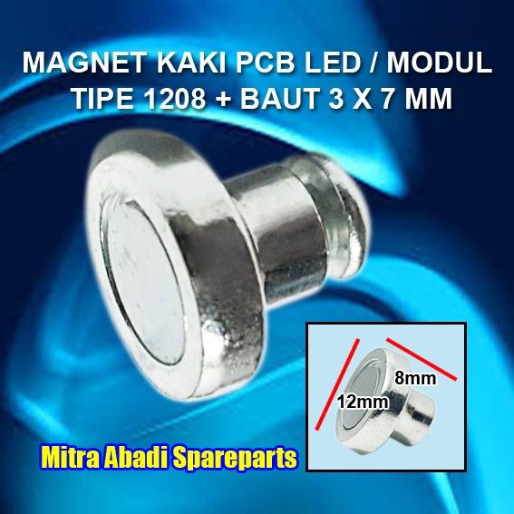 Jual Magnet Kaki PCB LED / Modul 1208 + Baut 3mm x 7mm | Shopee Indonesia