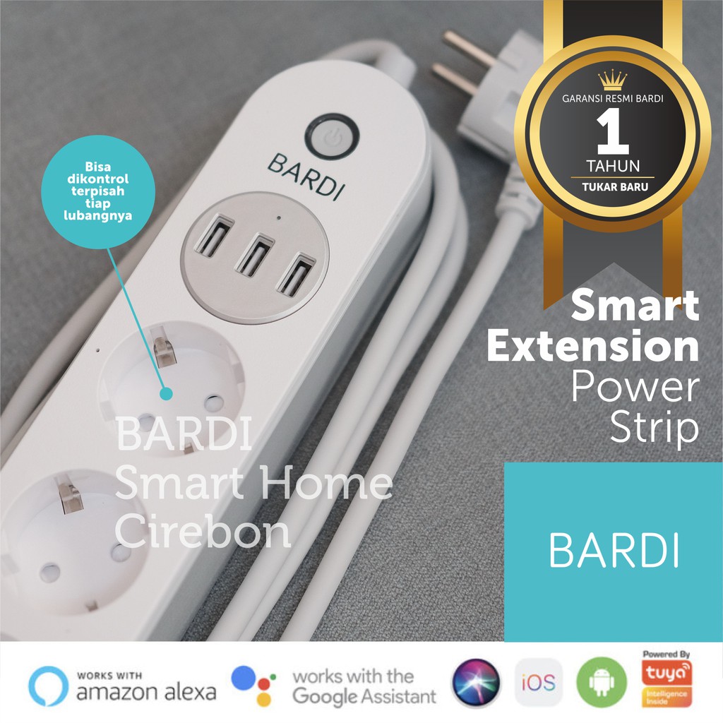 Jual BARDI Smart Extension Power Strip - Wifi Plug - Socket - Stop Kontak | Shopee Indonesia