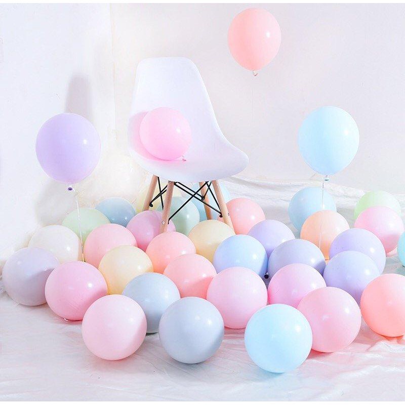 Jual Balon macaron mix warna 12 inch perpack | Shopee Indonesia