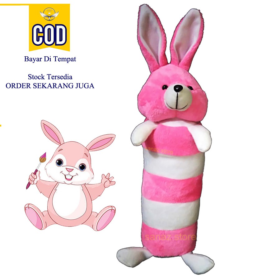 Jual Boneka Guling Karakter Kelinci Rabbit Pink BerSNI Berkualitas ...