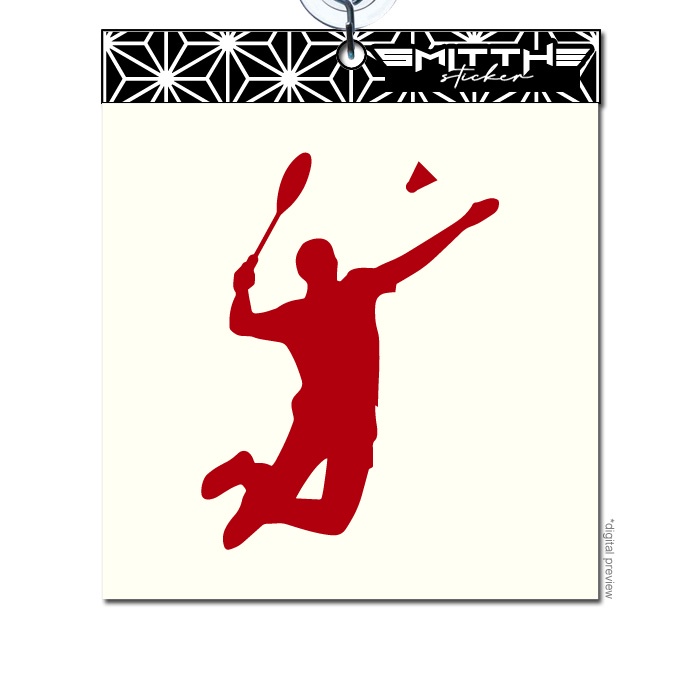 Jual Stiker Badminton Siluet Sport Smash Cutting Sticker Decal ...