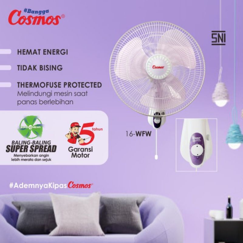 Jual Cosmos 16 WFW / 16 WFG /16 WFC Kipas angin dinding Cosmos / Wall ...