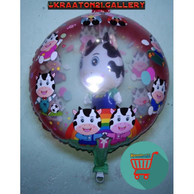 Jual Balon karakter isi anak sapi / balon anak sapi isi / balon helium ...