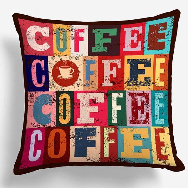 Jual Bantal Sofa Print Motif Coffee Kopi untuk Kafe Cafe Coffee Shop ...