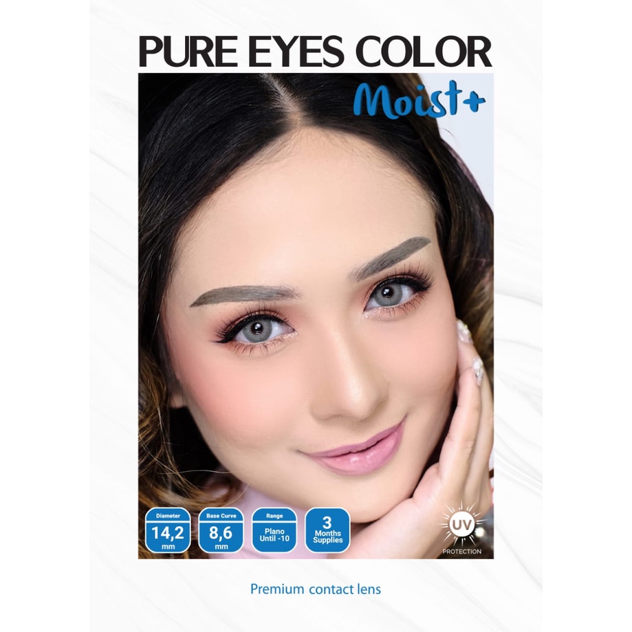 Jual Softlens Warna Pure Eyes Color Moist+ Premium Contact Lens ...