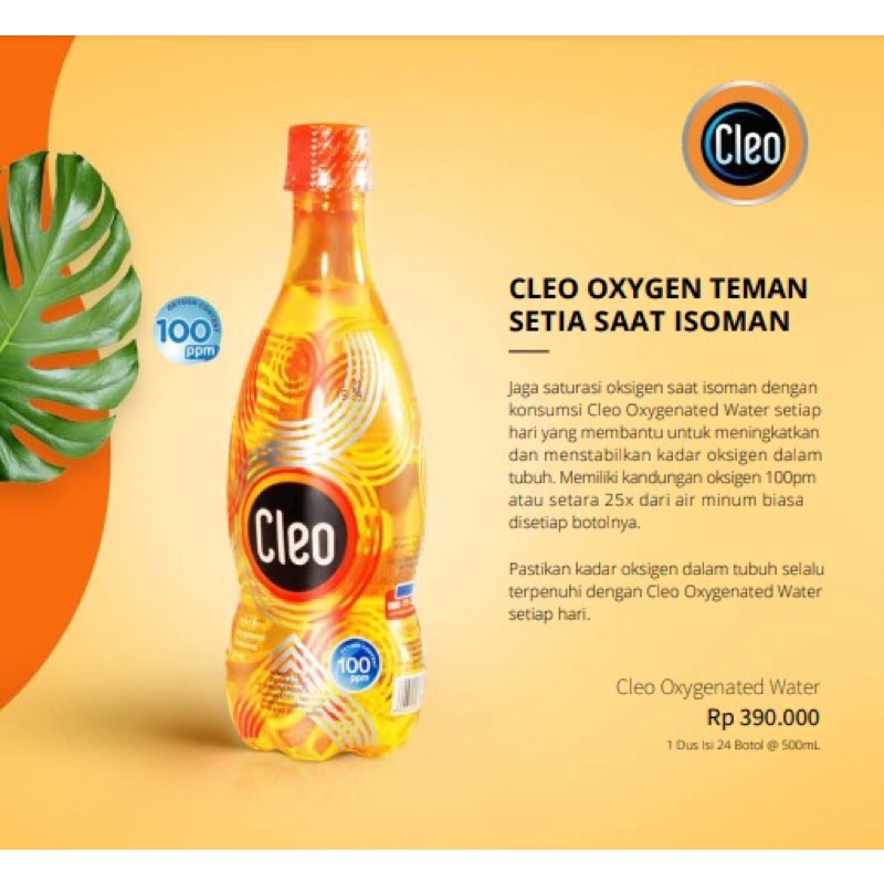 Jual Cleo Oxygenated Water / Air Cleo Oxygenated | Shopee Indonesia