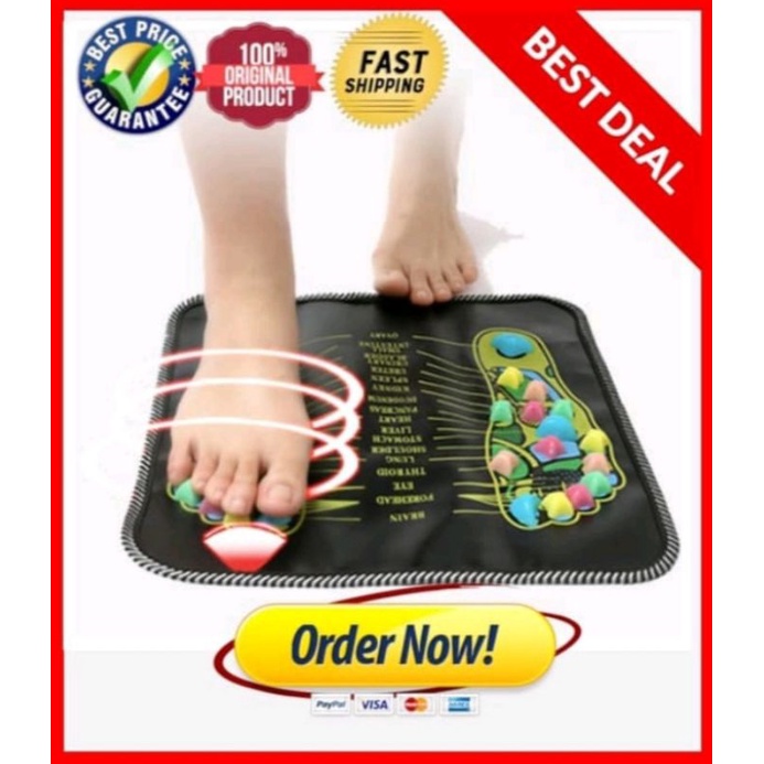 Jual Matras pijat refleksi kaki batu & ada info organ refleksi | Shopee ...