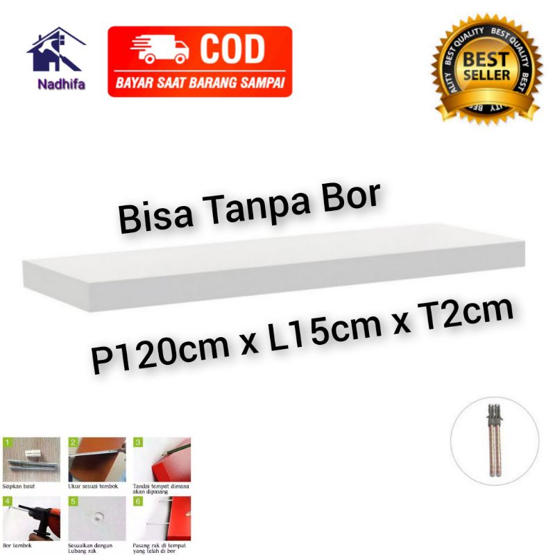 Jual Ambalan Dinding Minimalis (1pcs) P120cm x L15cm x T2cm | Shopee ...