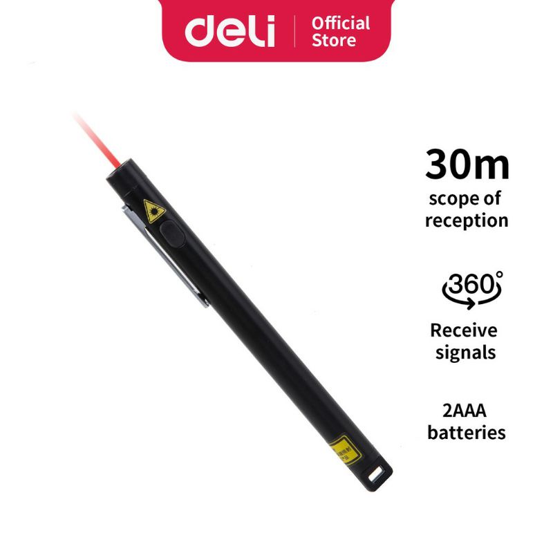 Jual Deli Laser Pointer Wireless Pen Laser Presentasi Sinar Merah Jarak ...