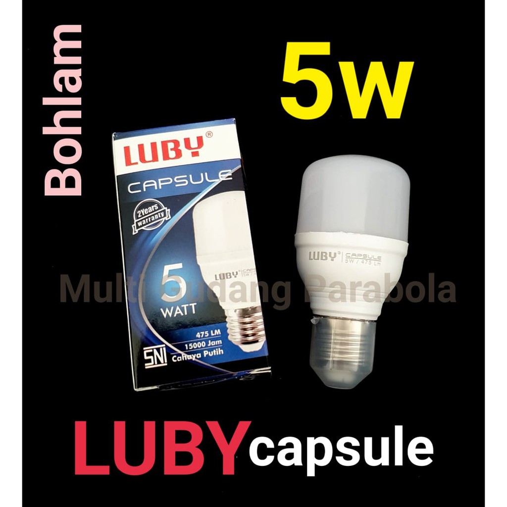 Jual Lampu LED Luby Capsule 5 Watt Cahaya Putih | Shopee Indonesia