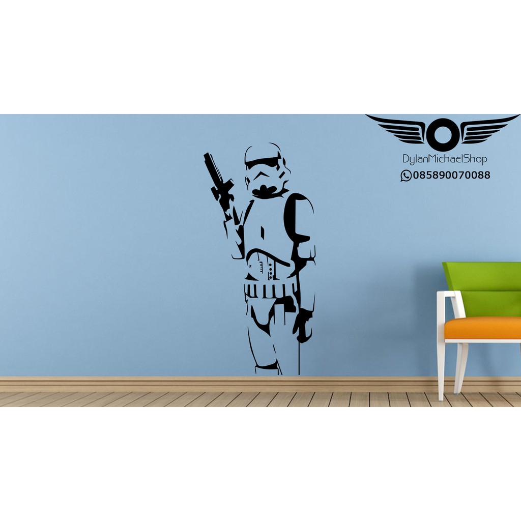 Jual Wall Sticker Star Wars Storm Trooper Big Stiker Tembok Dinding ...