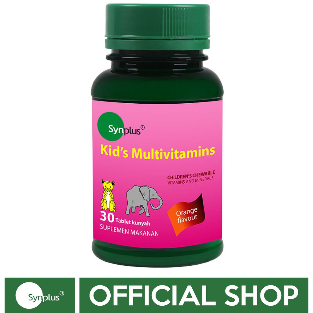 Jual Synplus Kid Multivitamin USA - 30 Chewables Tablet Kunyah - Kids ...
