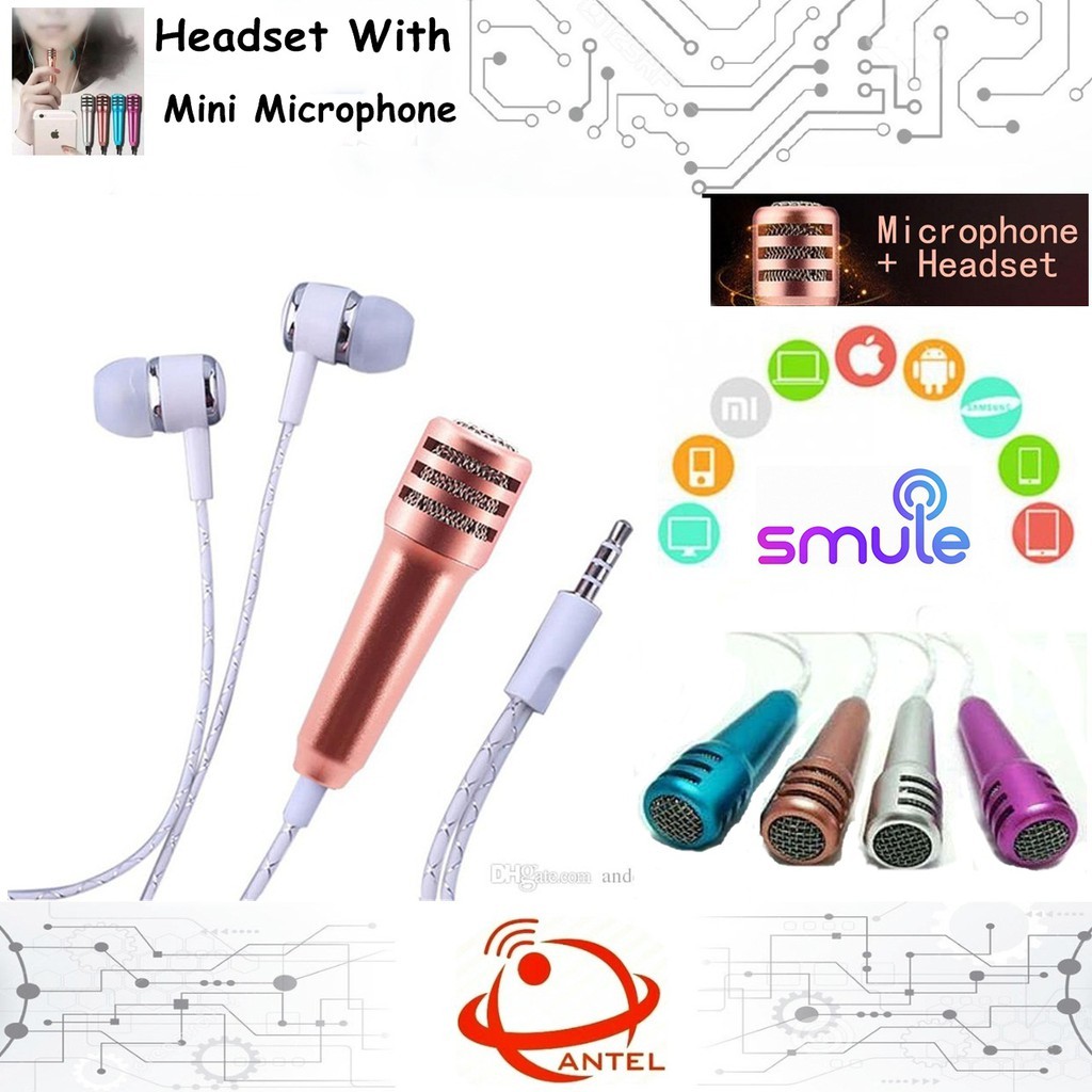 Jual Handsfree Headset with Mic Microphone Mini For call dan Smule ...