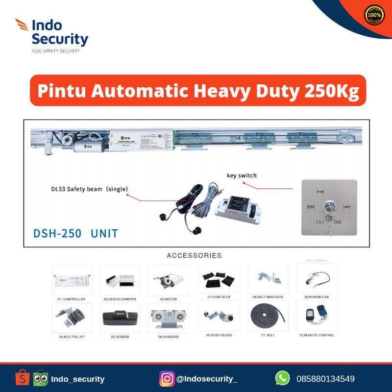 Jual Pintu Automatic Heavy Duty 250kg Sliding Door Sliding Door ISG ...