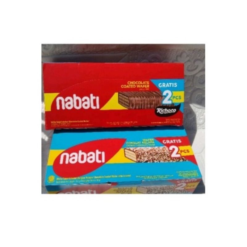 Jual nabati coated wafer kelapa dan coklat isi 12 | Shopee Indonesia