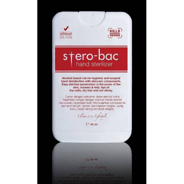 Jual Stero-Bac Hand Sanitiser Hand Sterilizer Pensteril Tangan Praktis ...