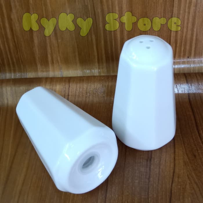 Jual Salt n PEPPER keramik putih - Tempat Lada Merica Garam Porcelain ...