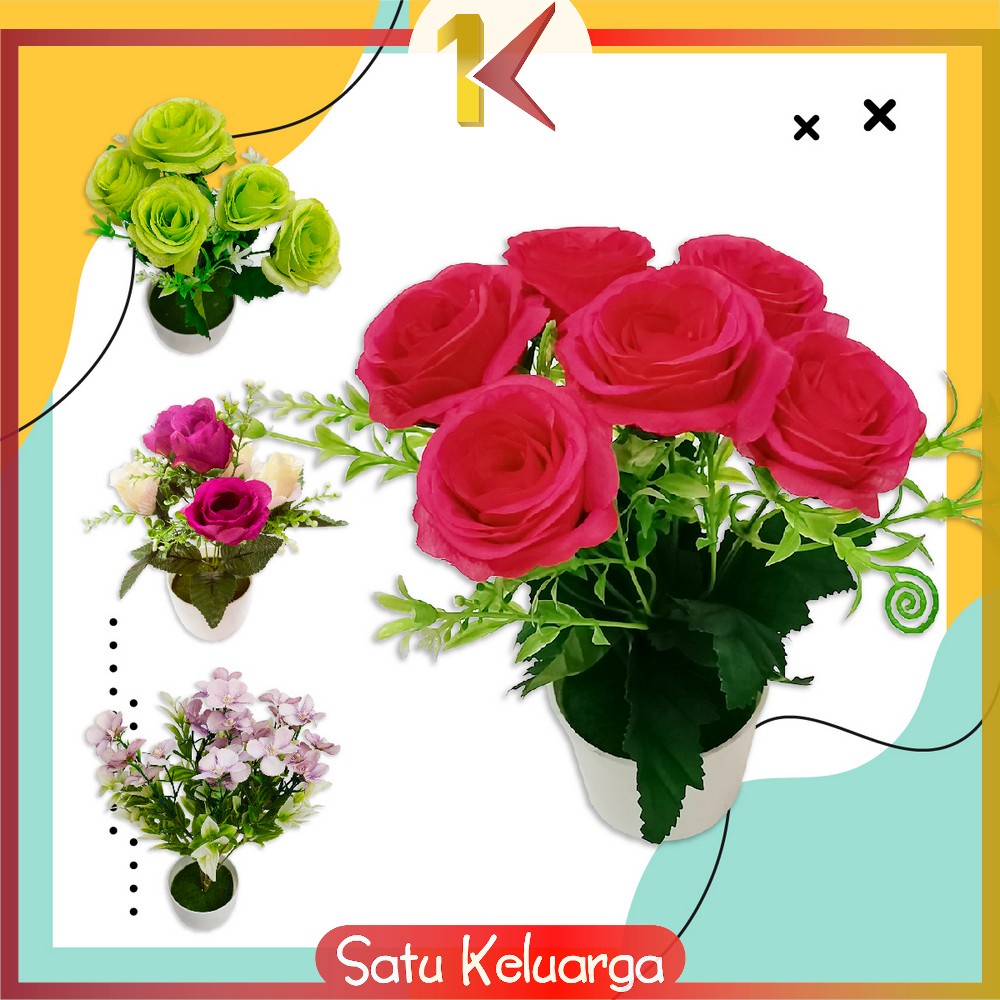 Jual SK-C545 C550 Ornamen Pot Tanaman Bunga Plastik Dekorasi Rumah ...