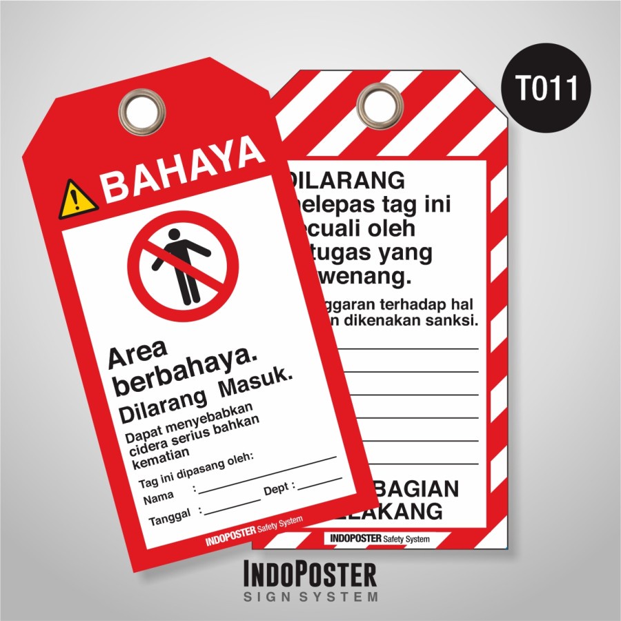 Jual Tag Out LOTO Lock Out Tag Out PVC Safety K3 OSHA ANSI ISO Bahaya ...