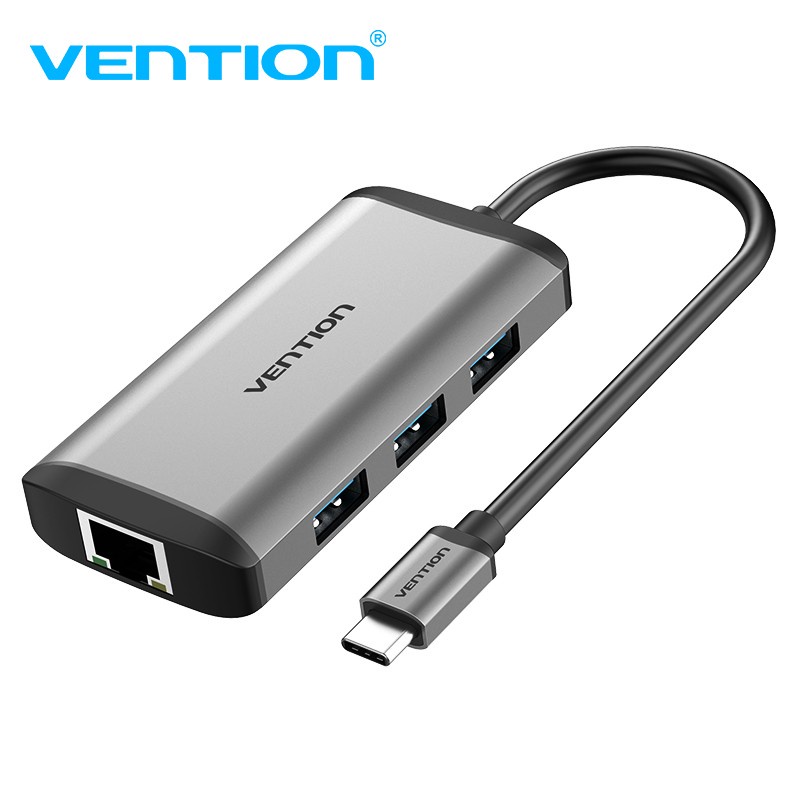 Jual Vention USB Type C to HDMI Multiport USB-C to USB 3.0 with LAN ...