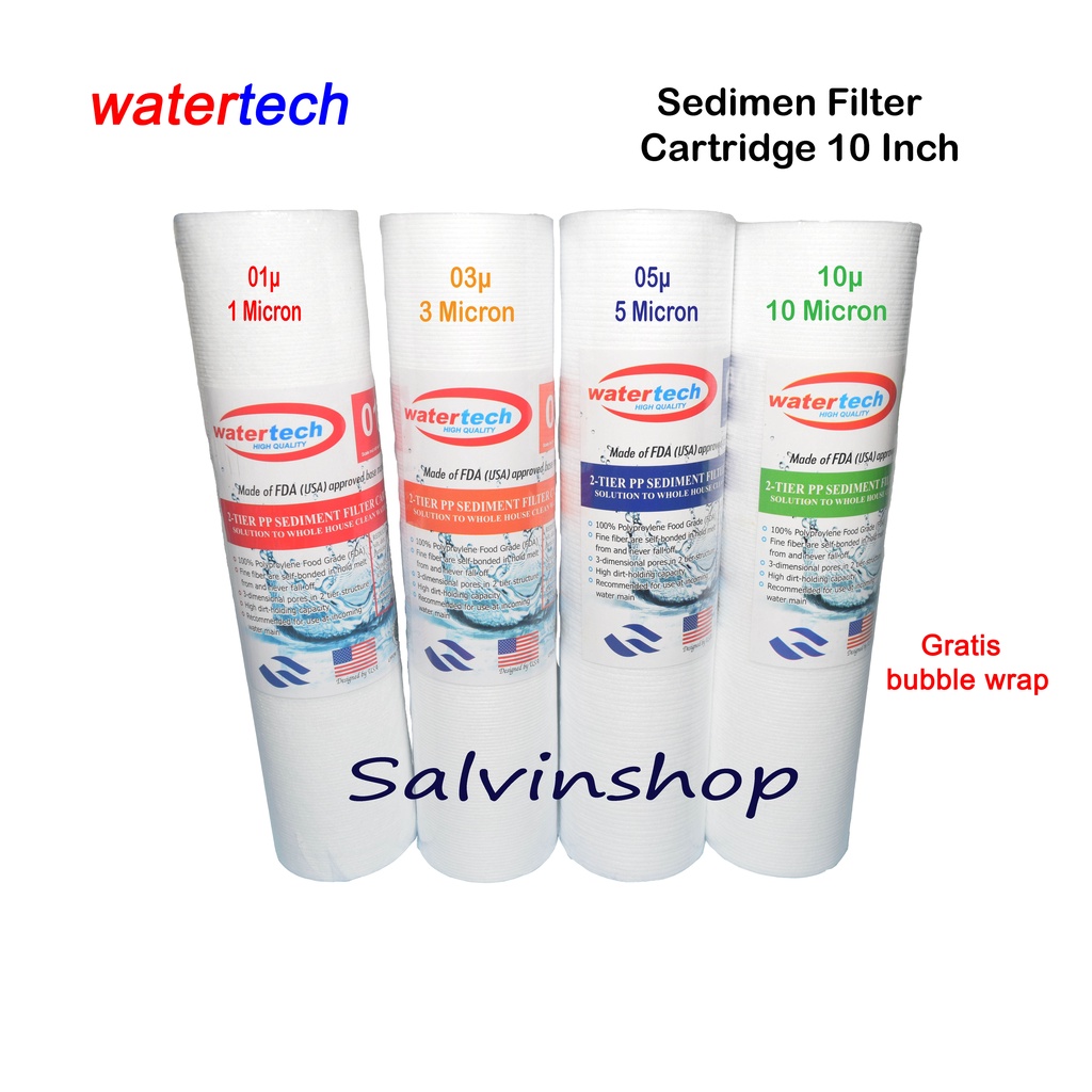 Jual WATERTECH Filter Air ukuran 10 inch/Saringan Air/Cartridge filter ...