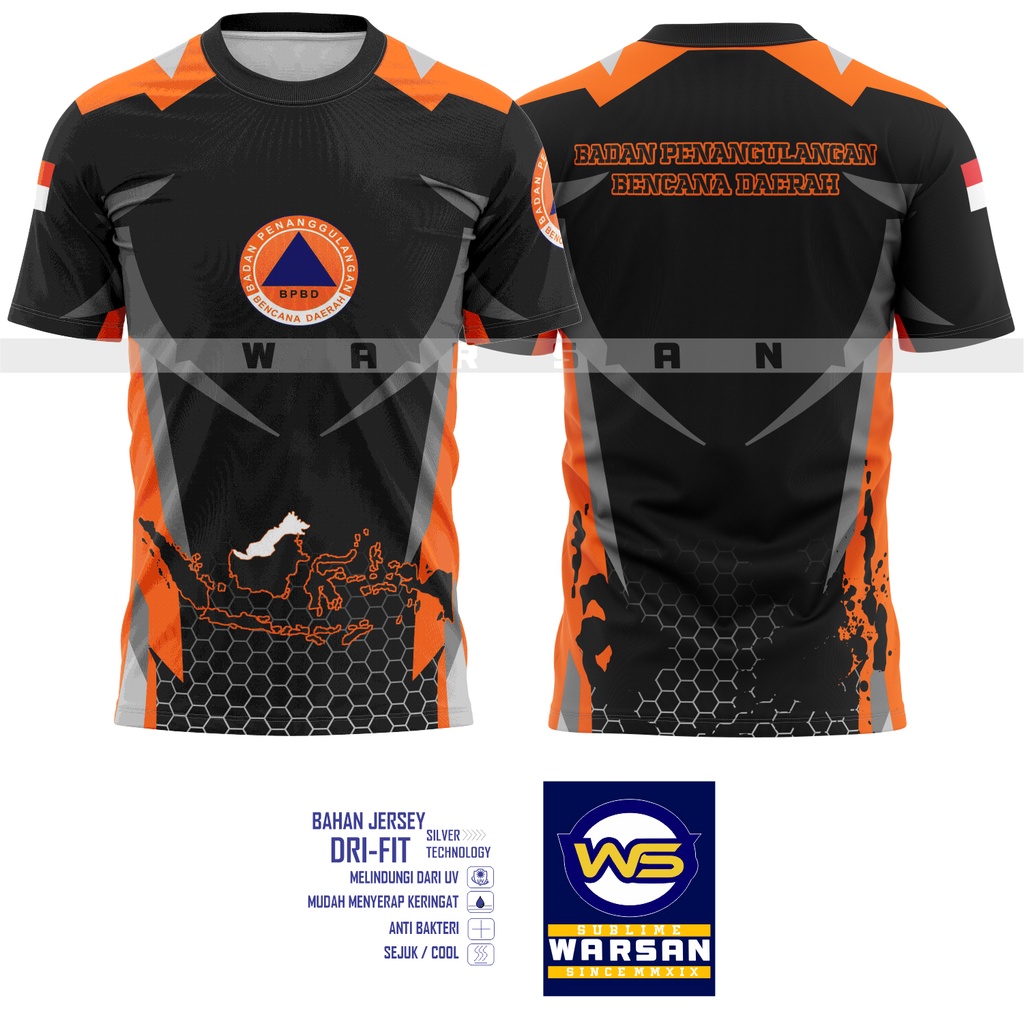Jual Jersey BPBD / Kaos BPBD Dryfit/ Kaos Badan Penaggulangan Bencana ...