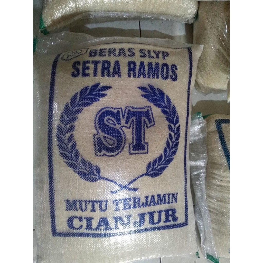 Jual Beras Slyp Setra Ramos Asli Cianjur 5 KG | Shopee Indonesia