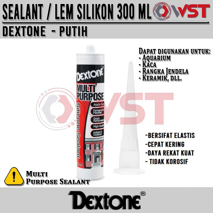 Jual Dextone Lem Silikon White / Putih / Sealant / Lem Kaca / Lem ...
