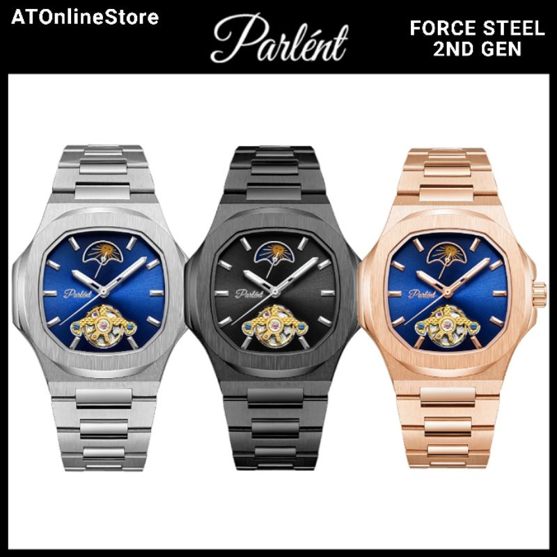 Jual Jam Tangan Pria Automatic Parlent Force Steel 2nd Generation ...