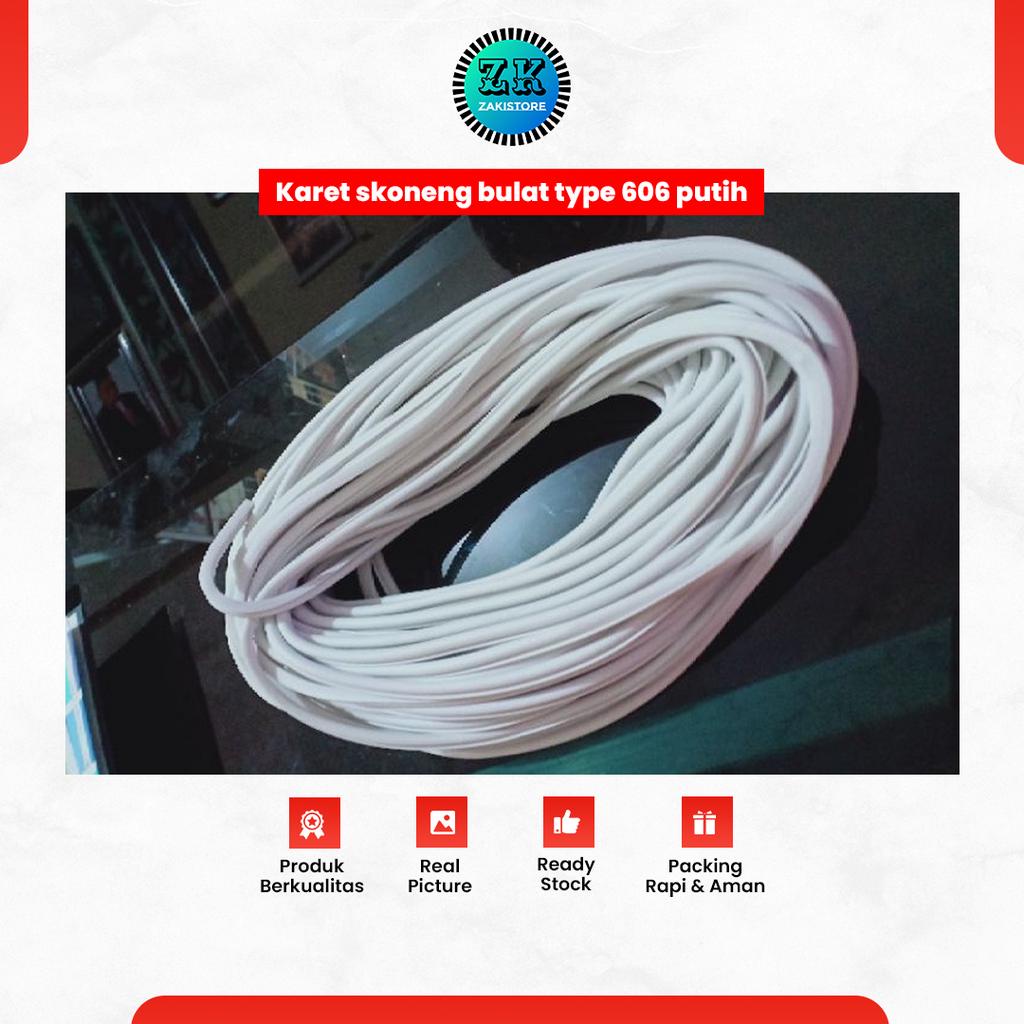 Jual Karet Skoneng Karet Tatapan Bulat Tipe 606 Putih List Kusen Daun ...